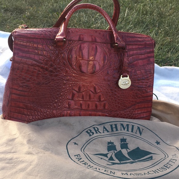 Brahmin | Other | Brahmin Red Handbag | Poshmark